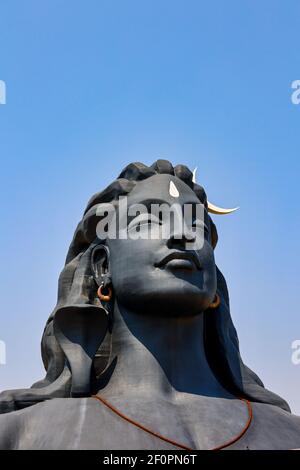 The giant Adiyogi Shiva Statue at Isha Yoga Center, Coimbatore, Tamil ...