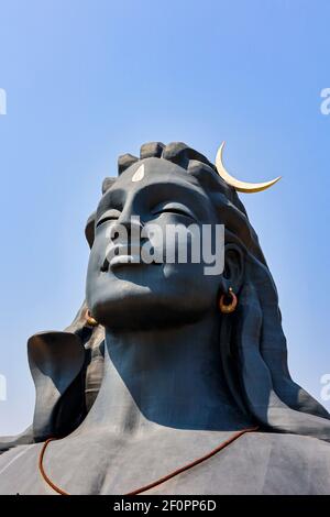 The giant Adiyogi Shiva Statue at Isha Yoga Center, Coimbatore, Tamil ...
