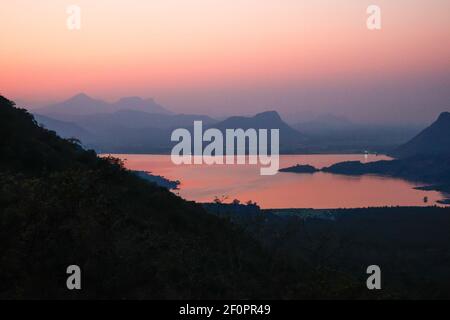 scenic landscape, beautiful view of palani hills (part of western ghats ...
