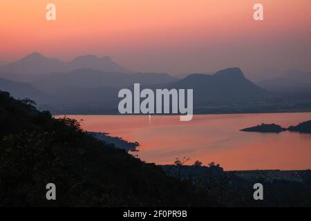 scenic landscape, beautiful view of palani hills (part of western ghats ...