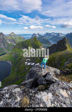Munken: Tennesvatnet and Mountains Stock Photo - Alamy