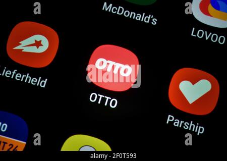 Smartphone, Display, App, Otto Stock Photo - Alamy