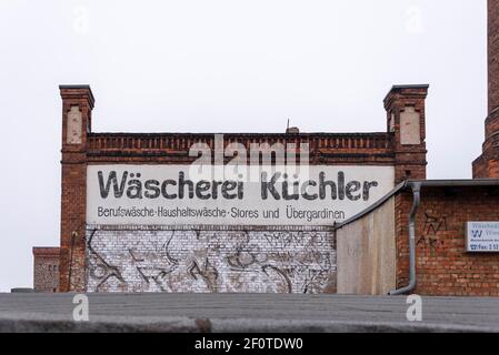 Germany, Saxony-Anhalt, Magdeburg, lettering "That which will never be ...