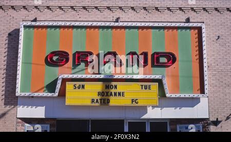Grand Theater, Main Street, Harlem, Montana Stock Photo - Alamy