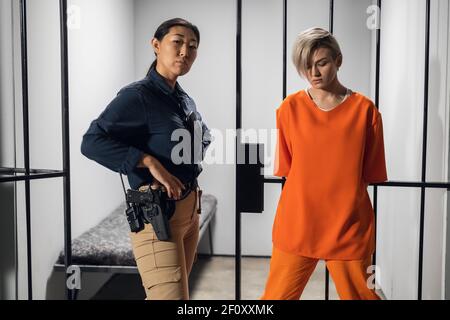 Asian women's prison. In the cell there are two young girls convicted ...