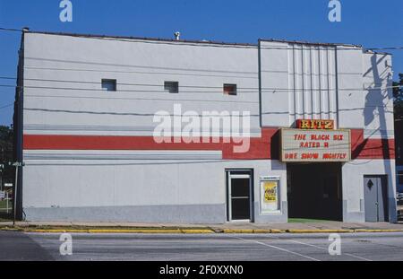 Ritz movie theater or cinema in Greenville, Alabama, USA showing art ...