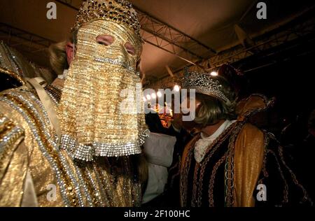 The King float in the Rex Mardi Gras parade New Orleans Louisiana Stock ...