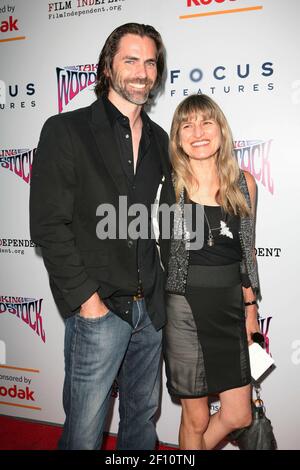 04 August 2009- Hollywood, California- Rick Dees arrives with his son ...