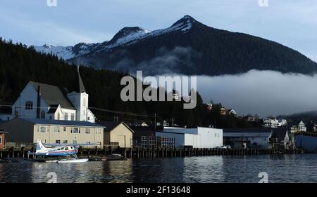 Pulp mill in Ketchikan Alaska Stock Photo - Alamy