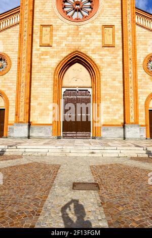 Lombardy the villa cortese old church brick tower wall italy Stock ...