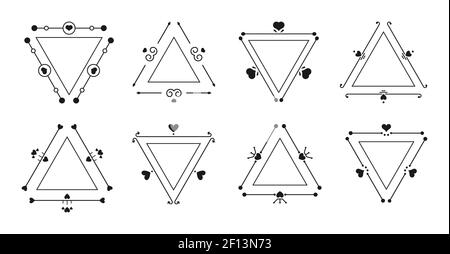 Tricorn with heart and black line frame elegant ornamental set. Graphic ...