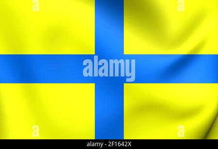 3D Flag of Parma, Italy. 3D Illustration Stock Photo - Alamy