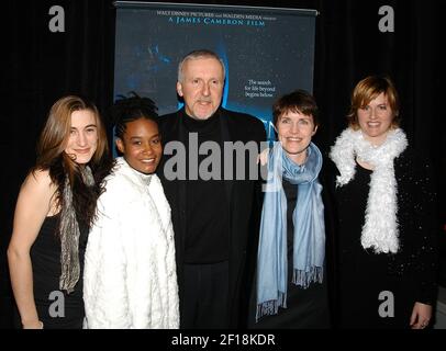 "Co-director/producer James Cameron with (L-R) Space Generation ...