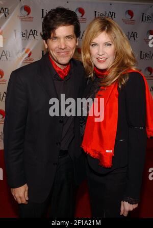 Michael Damian and wife Janeen Best attending the Hallmark Channel and ...