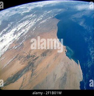 Sahara Desert From Space Shuttle Endeavor in Earth Orbit Stock Photo ...