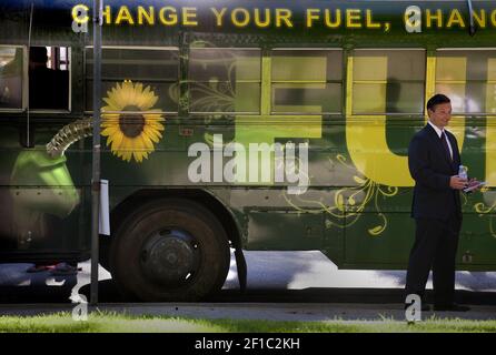 The Algaeus is a modified Toyota Prius that runs on electricity and ...