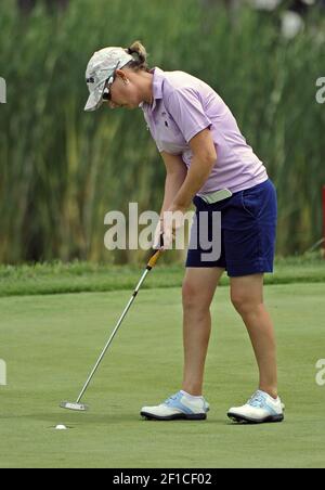 Lindsey Wright of Australia on the 18th hole during round two of Hana ...