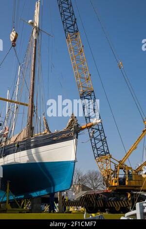 "Amelie Rose", a traditional Isles of Scilly pilot cutter, being ...