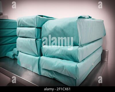 Wrapped Sterile Sets. Wrapped Sterile Instruments Stock Photo - Alamy