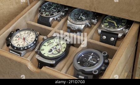 Some of the timepieces in the collection of Tim Paulsen, of Pacifica ...