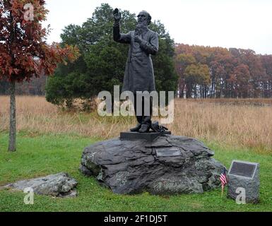 Statue of Chaplain Father William Corby of New York at Gettysburg ...