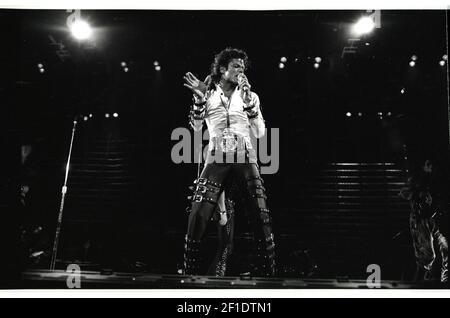 Michael Jackson, Bad Tour 1988, concert at Aintree Racecourse, Aintree ...