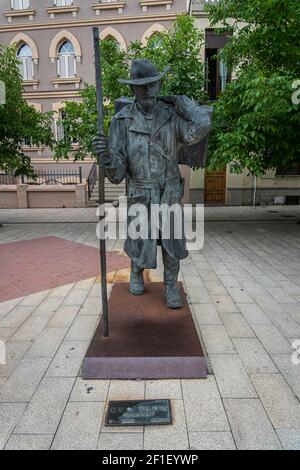 Spain, Astorga: Medieval Statue of St. James as Pilgrim in the Bishop´s ...