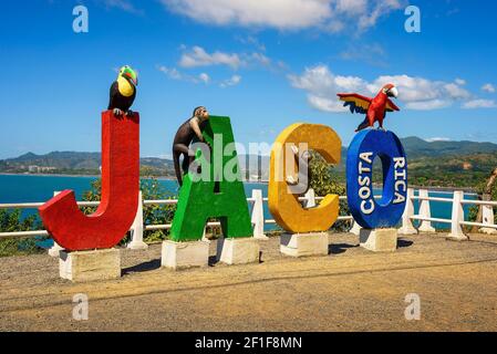 Colorful entry Sign for the city of Jaco in Costa Rica Stock Photo - Alamy