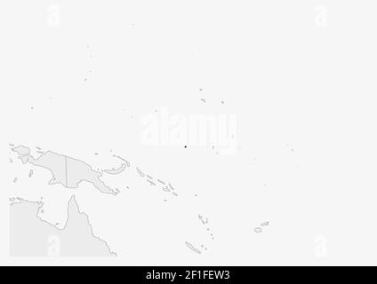 Map of Oceania with highlighted Nauru map, gray map of Nauru with ...
