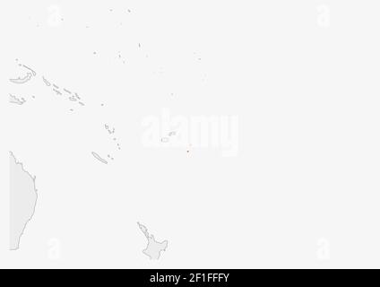 Map of Oceania with highlighted Tonga map, gray map of Tonga with ...
