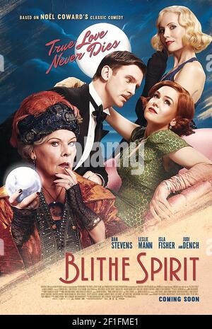 BLITHE SPIRIT, from left: Leslie Mann, Dan Stevens, 2020. ph: Rob ...