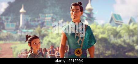 RAYA AND THE LAST DRAGON, from left: Sisu (voice: Awkwafina), Raya ...