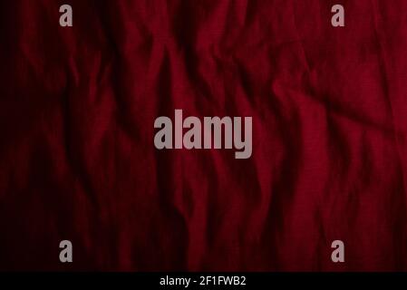 A top view of wrinkled and grooved red cloth texture Stock Photo - Alamy