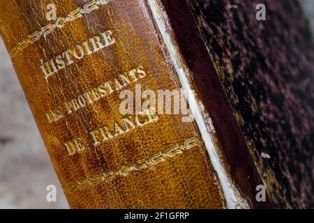 History of the french Protestants, France, 1874 Stock Photo - Alamy