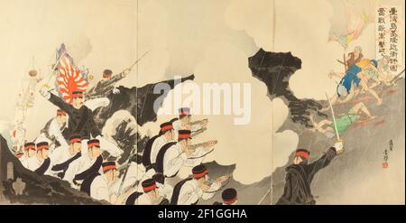 The Imperial Guard Defeats the Enemy in Hard Fighting at Keelung on the ...