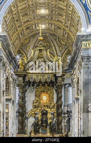Rome, St. Peter's Basilica, Floor Plan, Longitudinal Section and Milan ...
