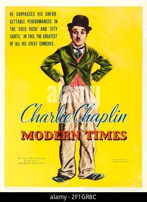 MODERN TIMES - Movie Poster - Directed by Charlie Chaplin - United ...