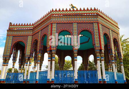 Kiosco Morisco in Arivechi, Sonora, Mexico. Replica of the Moorish ...