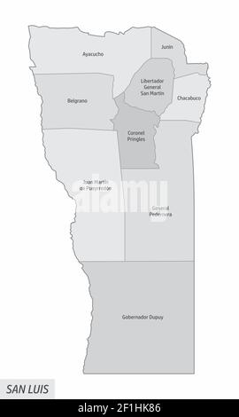 San Luis administrative map Stock Vector Image & Art - Alamy