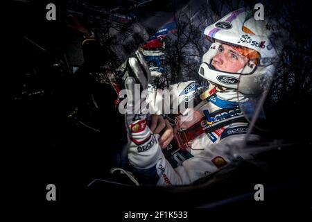 Ford gus greensmith during the 2020 Monte Carlo Rally race in St ...