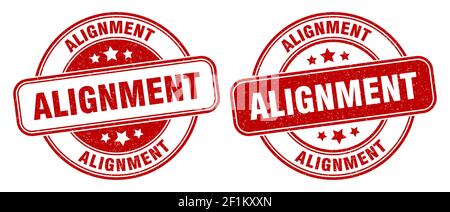 alignment stamp. alignment sign. alignment label set Stock Vector Image ...