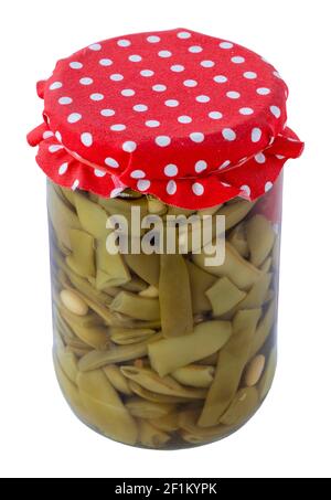 Pile of canned green beans on white background Stock Photo - Alamy