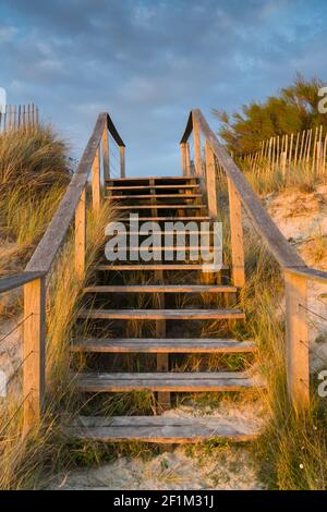 The colorful stairs at the shore Stock Photo - Alamy
