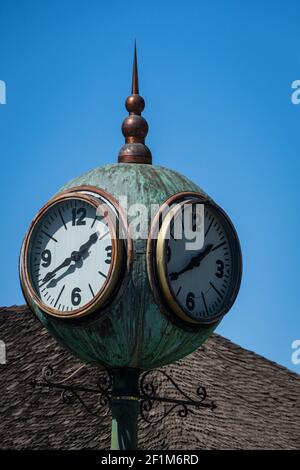 The Solvang Clock Tower building at the Old Mill Shops with whimsical ...