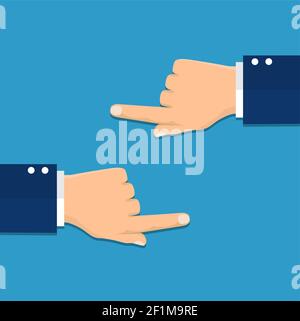 Index finger pointing, indicating, side view. Pointer forefinger ...