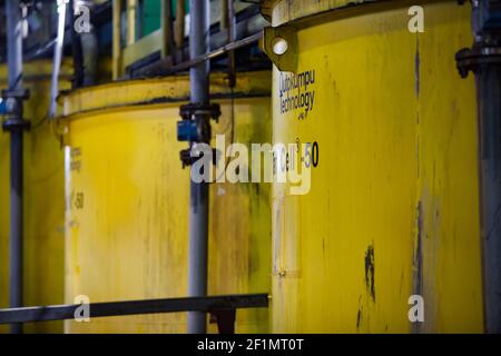 Copper flotation tanks Stock Photo - Alamy