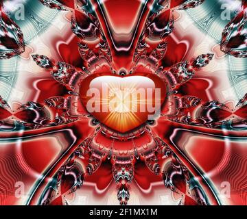 Computer generated abstract colorful fractal artwork for creative ...