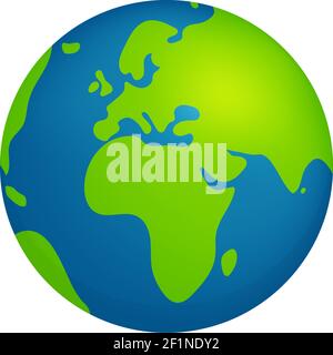 Simplified earth globe vector illustration Stock Vector Image & Art - Alamy