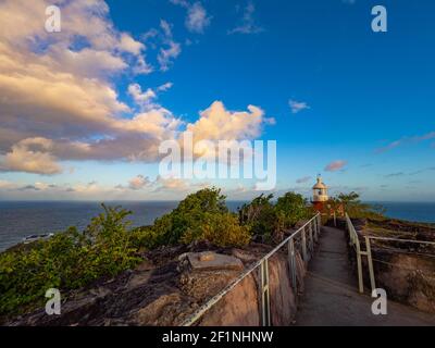 The Caravelle lighthouse is located in the town of Trinté on the east ...