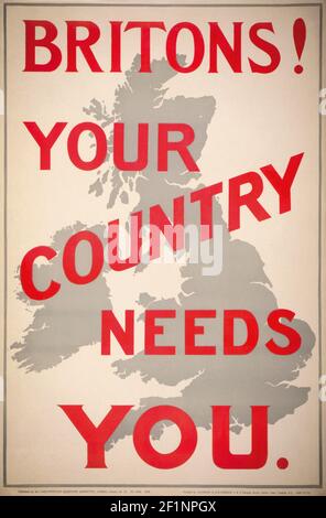 First World War recruiting poster issued in Ireland Stock Photo - Alamy